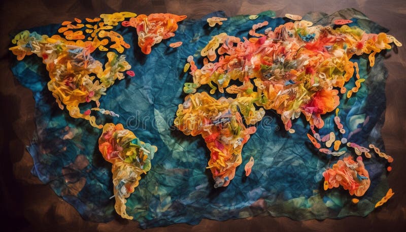 Futuristic Underwater World Map Depicts Chaotic Natural Phenomenon and ...