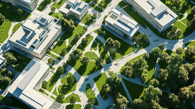 A Futuristic University Campus with Advanced Architecture and Green ...
