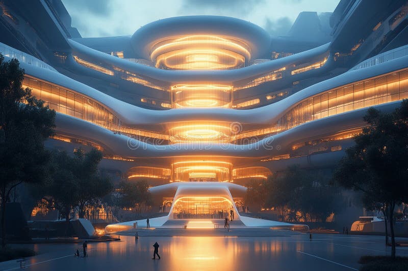 Futuristic University Campus Designed Around Glowing Architecture and ...