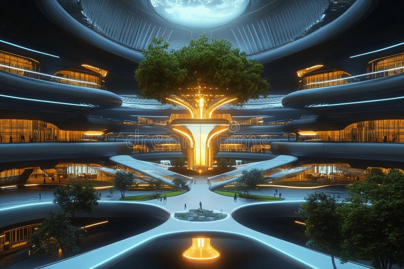 Futuristic University Campus Designed Around Glowing Architecture and ...