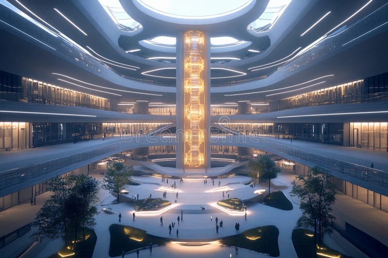 Futuristic University Campus Designed Around Glowing Architecture and ...