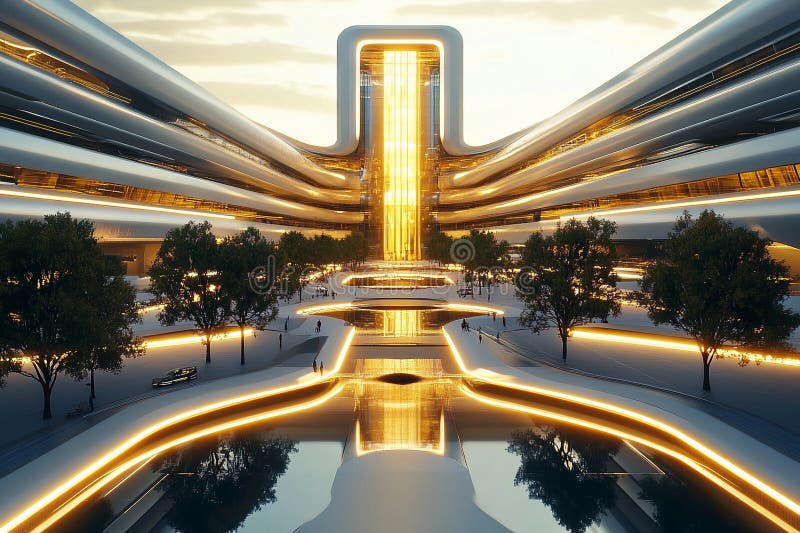 Futuristic University Campus Designed Around Glowing Architecture and ...