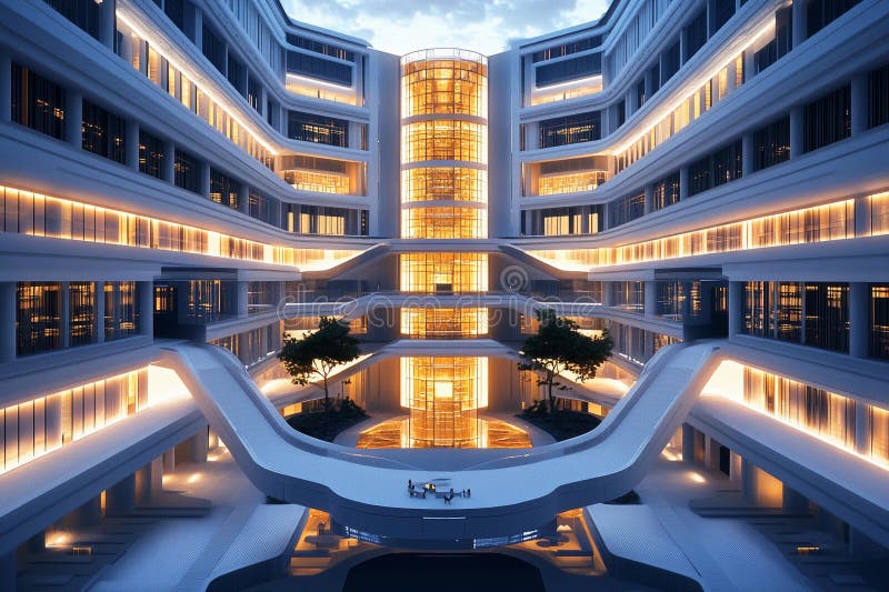 Futuristic University Campus Designed Around Glowing Architecture and ...