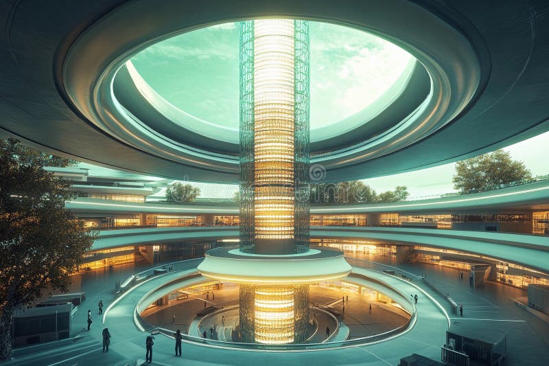 Futuristic University Campus Designed Around Glowing Architecture and ...