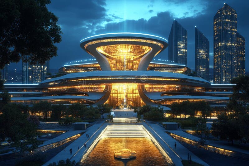 Futuristic University Campus Designed Around Glowing Architecture and ...
