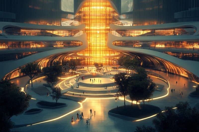 Futuristic University Campus Designed Around Glowing Architecture and ...