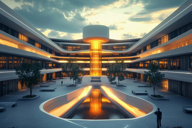 Futuristic University Campus Designed Around Glowing Architecture and ...