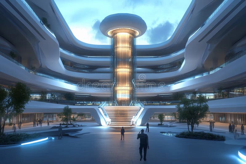 Futuristic University Campus Designed Around Glowing Architecture and ...