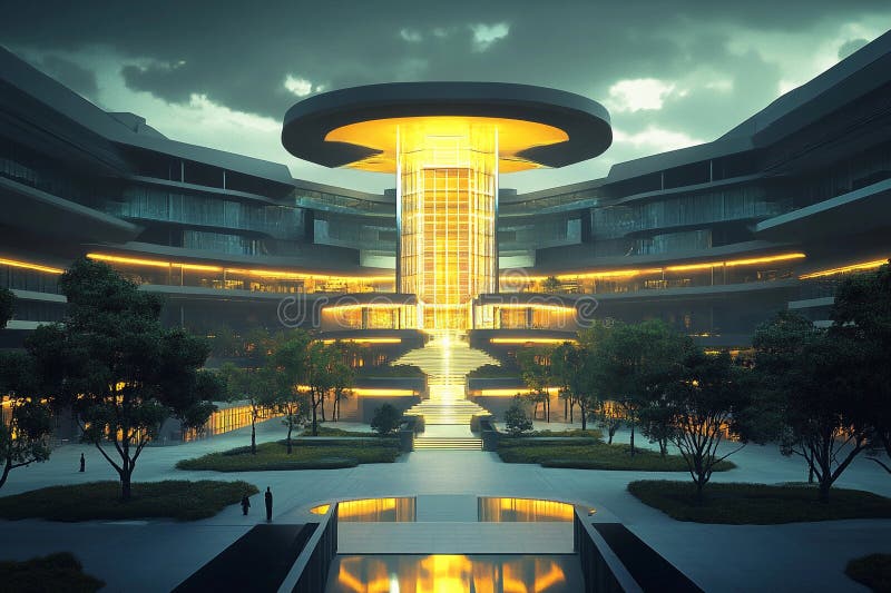 Futuristic University Campus Designed Around Glowing Architecture and ...