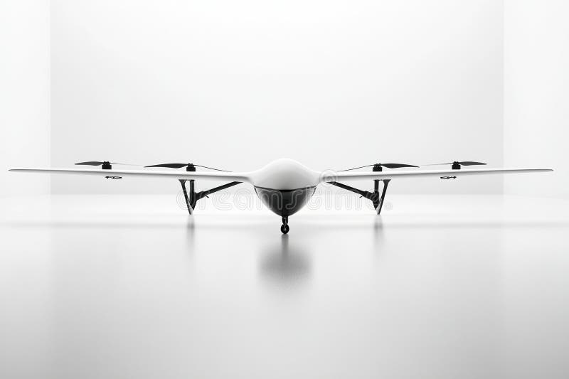 Futuristic Unmanned Drone Aircraft with Advanced Propeller Design Stock ...