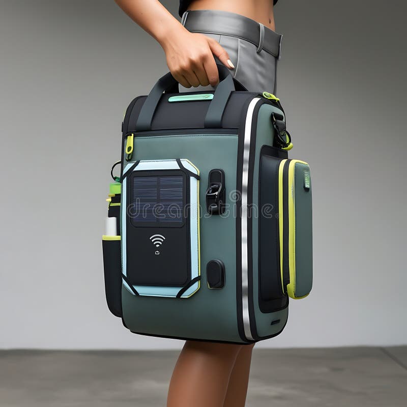 Futuristic Urban Bag stock illustration. Illustration of electronics ...