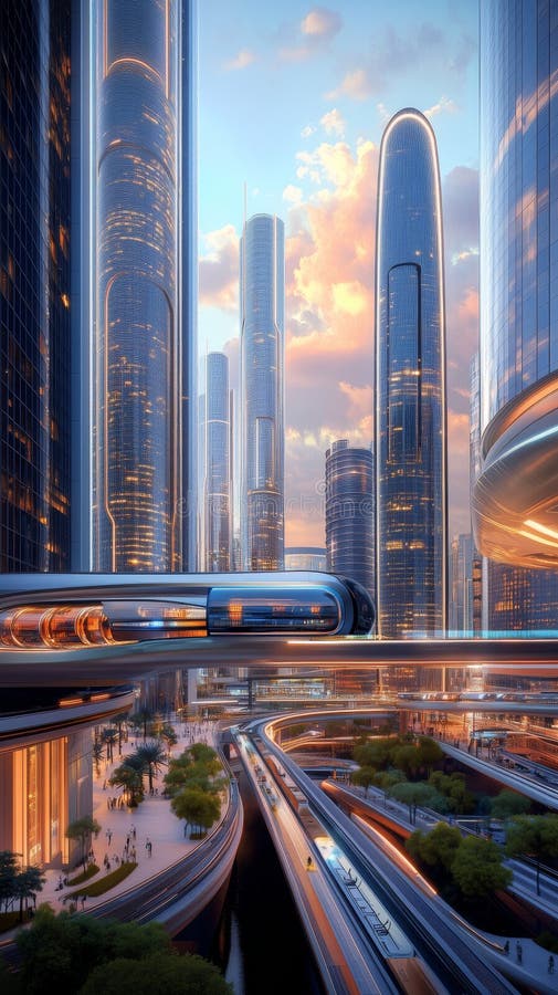 Futuristic Urban Connectivity in a Smart City with Sleek Infrastructure ...