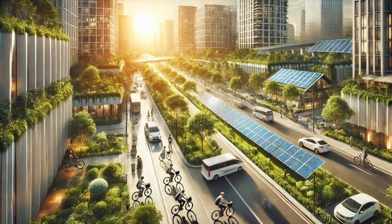 How Cities May Look in the Future Stock Image - Image of infrastructure ...