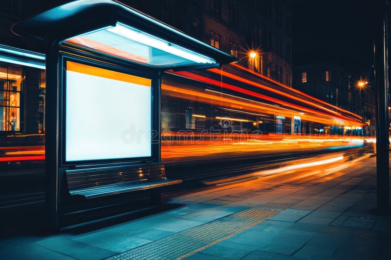 Futuristic Urban Scene Featuring Glowing Lights and Vertical Structures ...