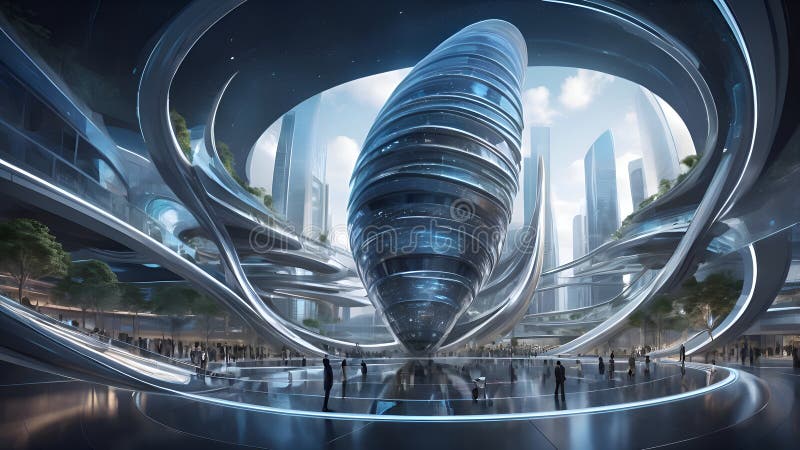 Futuristic Oscillation of Digital Dynamics Stock Illustration ...