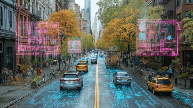 Futuristic Urban Traffic with Digital Interfaces and Augmented Reality ...