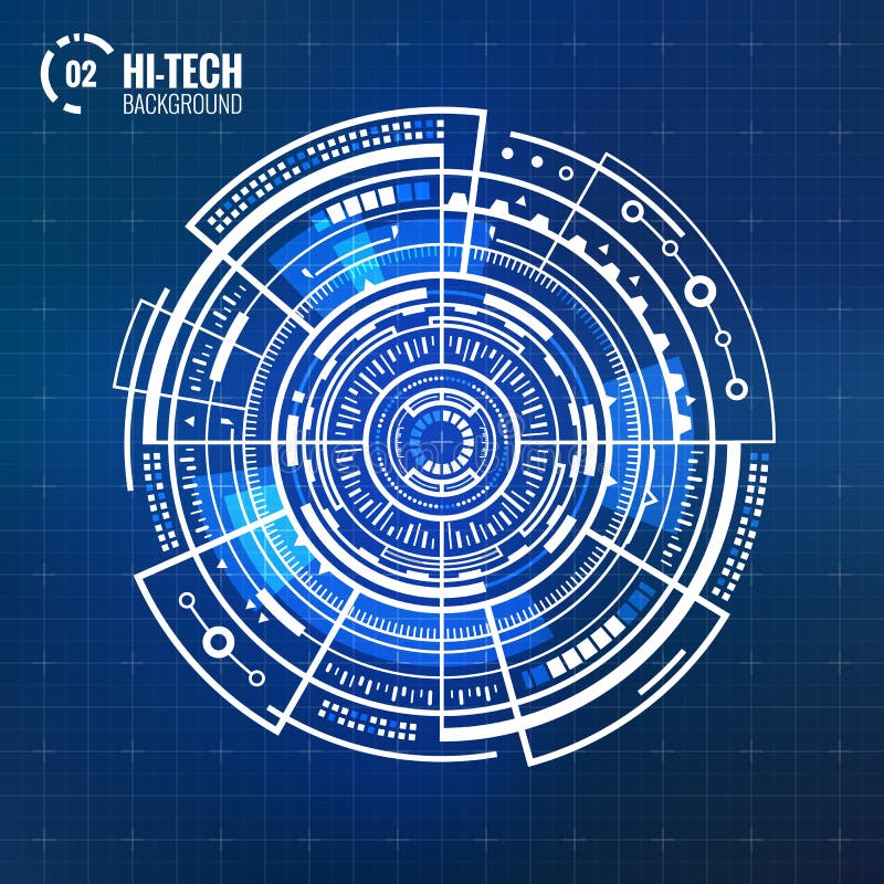 Futuristic User Interface Circle Elements Set Stock Vector ...