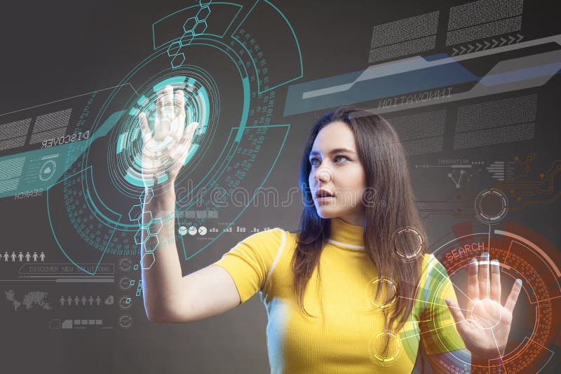 Futuristic User Interface Concept. Head Up Display Stock Image - Image ...