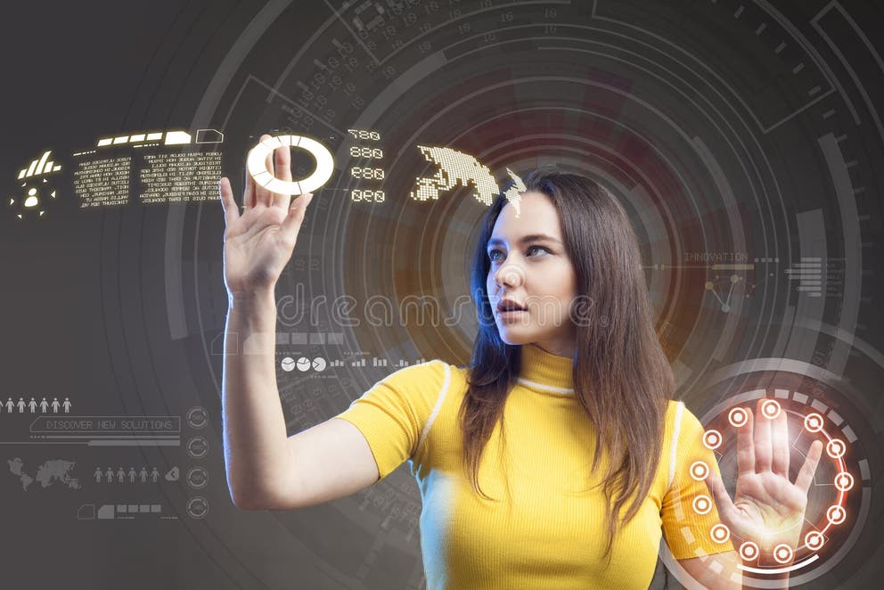 Futuristic User Interface Concept. Head Up Display Stock Image - Image ...