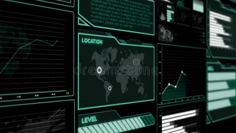 Futuristic User Interface Dashboard for Big Data Analytic in Information Chart Stock Video ...