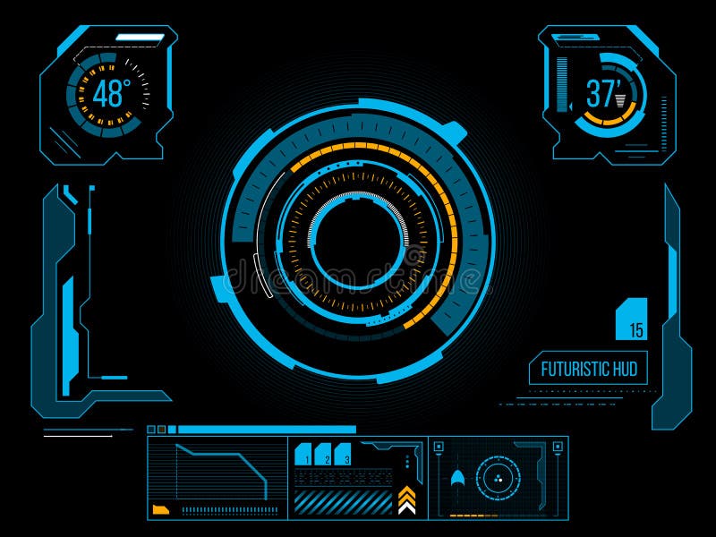Futuristic User Interface HUD Stock Vector - Illustration of smart ...