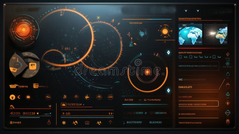 Futuristic User Interface. HUD, UI, UX, GUI Stock Illustration ...