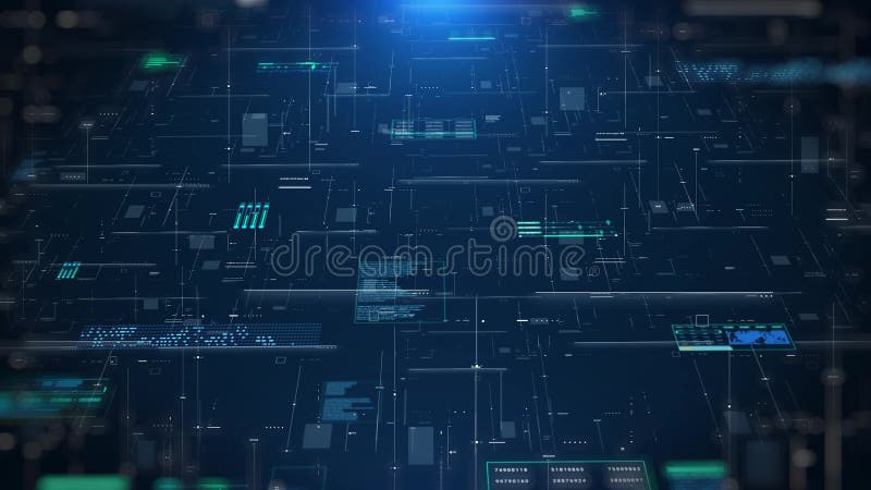 Futuristic User Interface Infographic with Digital Hologram Information ...