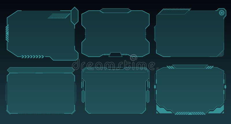 Futuristic User Interface Message Windows for Science-fiction Game ...