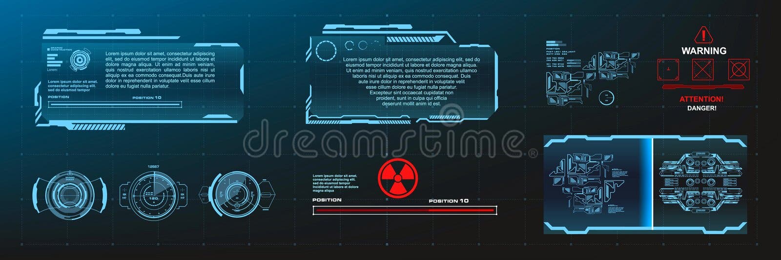 HUD, GUI, UI Futuristic Frame. User Interface Wich Screen Elements ...