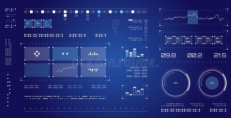 Futuristic User Interface. Spaceship Screen Elements Set. Infographic ...