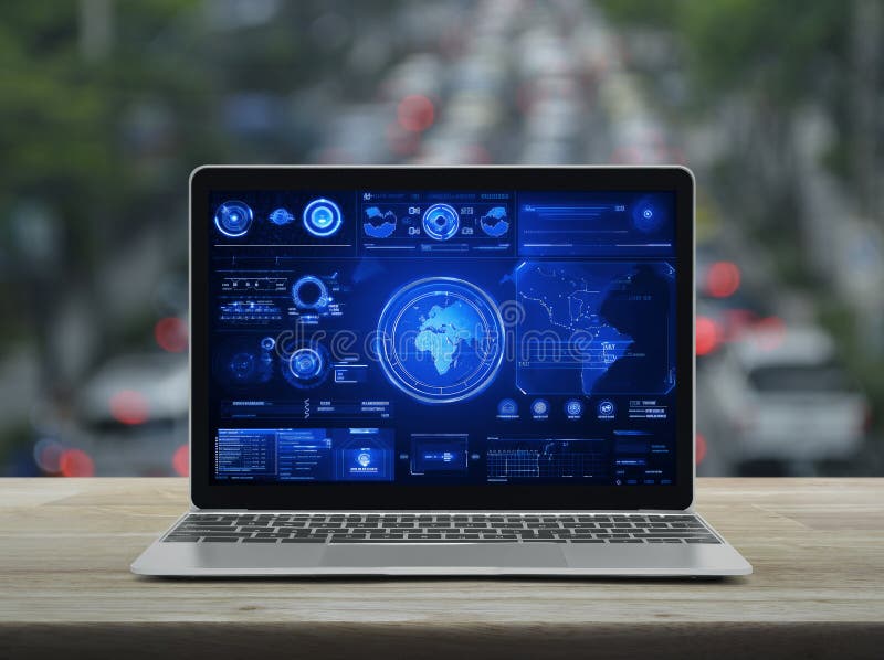 Futuristic User Interface Technology Online Concept, Generative AI ...