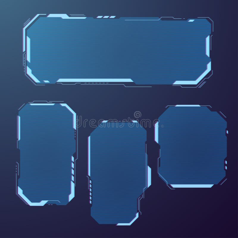 Futuristic User Interface HUD Stock Vector - Illustration of education ...