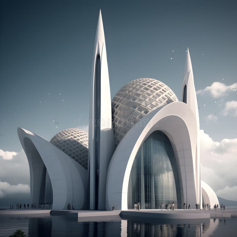 Futuristic Utopia, a Mesmerizing 3d Render of a Building in a Serene ...