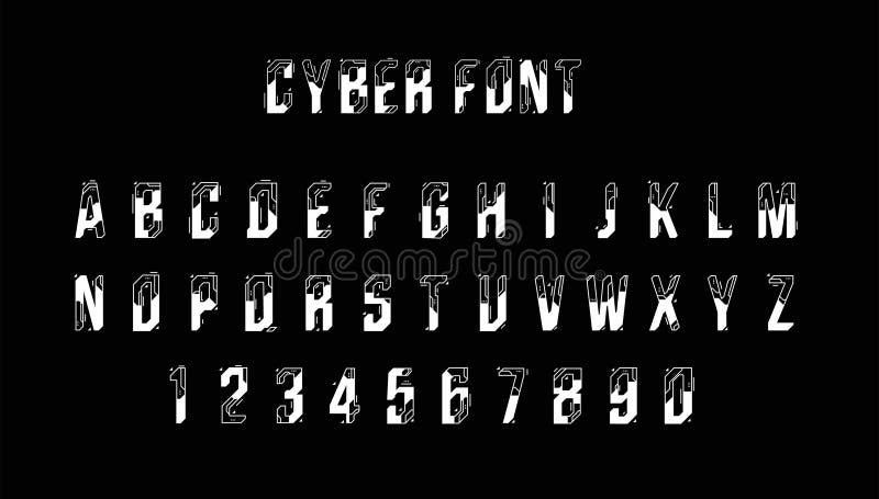 Futuristic Vector Font Design. Letters and Numbers for Web and App ...