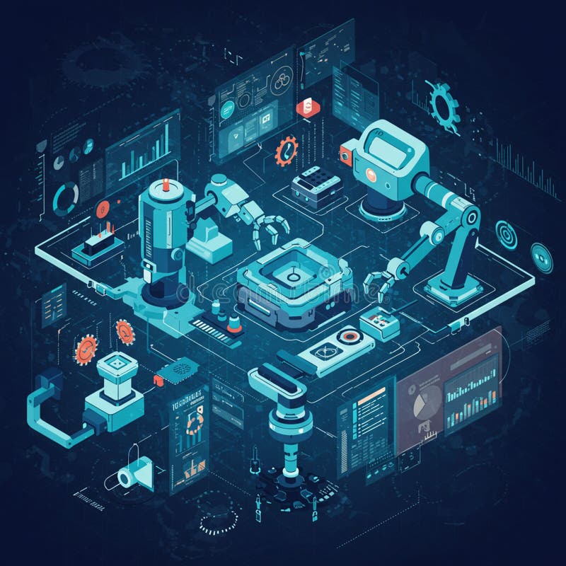 Advanced Robotic Assembly Line Stock Illustrations – 6,406 Advanced ...