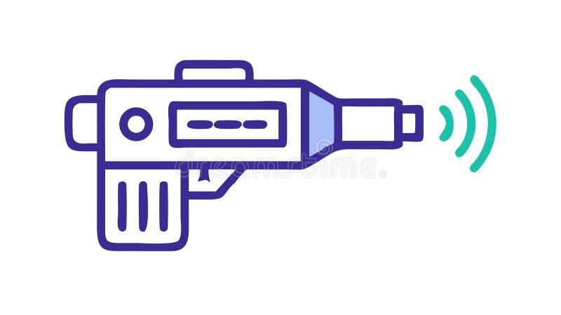 Futuristic Scanner or Ray Gun Device, Vector Design Generative AI Stock ...