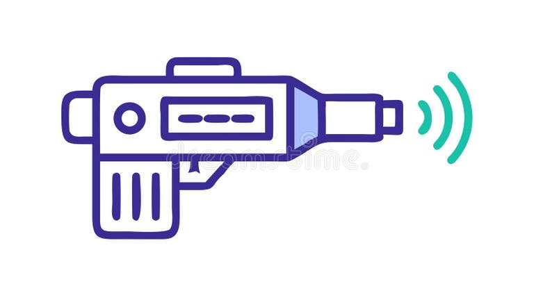 Futuristic Scanner or Ray Gun Device, Vector Design Generative AI Stock ...