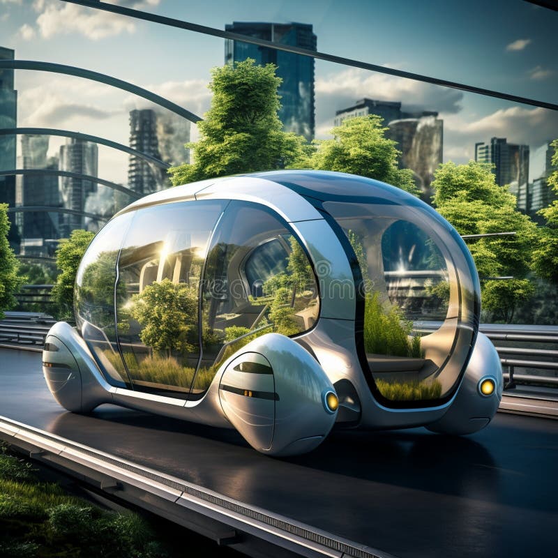 Futuristic Vehicle Adapting To Evolving Transportation Landscape Stock ...