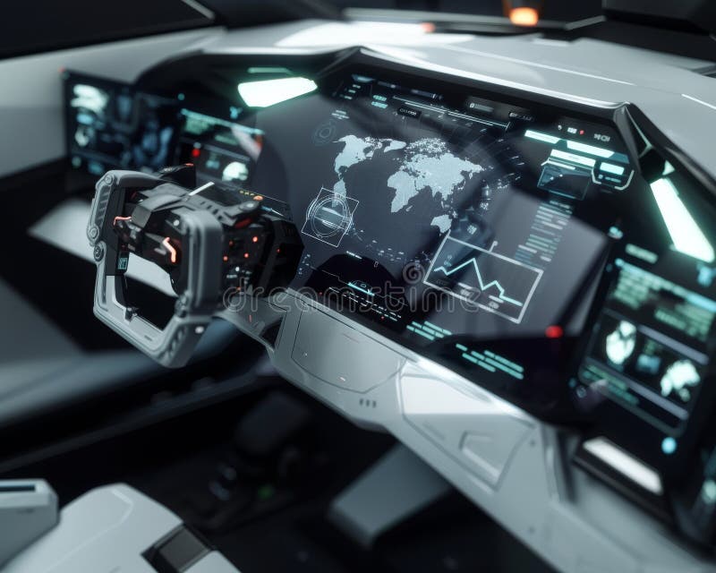 Futuristic Vehicle with an Advanced Award Winning HUD Stock ...