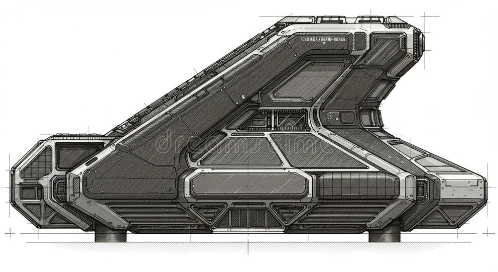 Futuristic Vehicle Design Featuring a Sleek, Geometric Structure ...