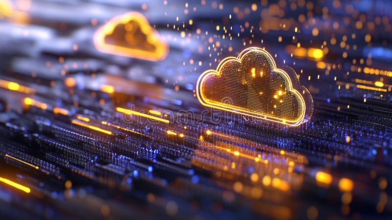 Futuristic Vertical Backdrop of a Smart Network Infrastructure with ...