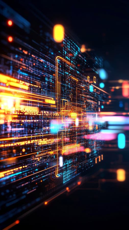 Futuristic Vertical Interface Elements Advanced Technology Innovation ...