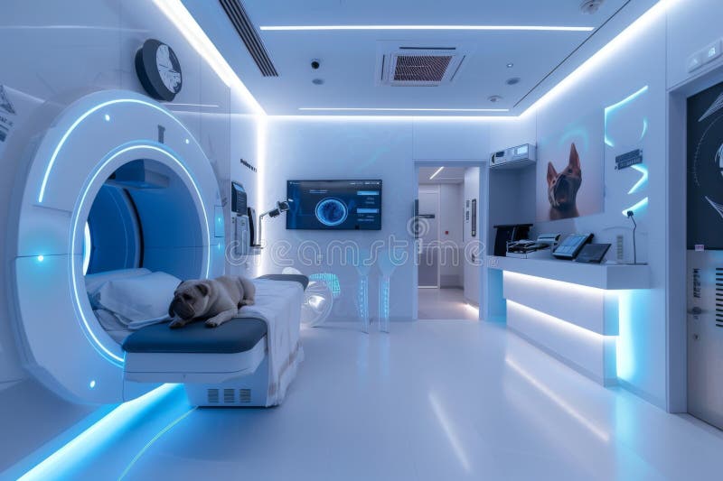 Futuristic Veterinary Clinic with Advanced Technology Stock ...