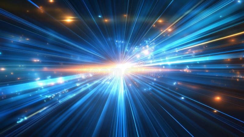 Futuristic and Vibrant Blue Light Speed Background Featuring Dynamic ...