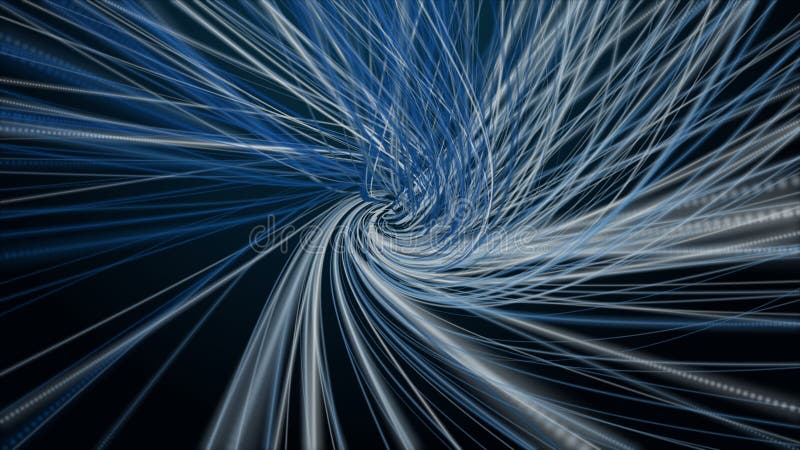 Futuristic Animation with Particle Stripe Wave Object in Slow Motion, 4096x2304 Loop 4K Stock ...