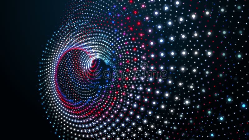 Futuristic Animation with Particle Stripe Wave Object in Slow Motion ... Futuristic Animation with Particle Stripe Wave Object in Slow Motion ...
