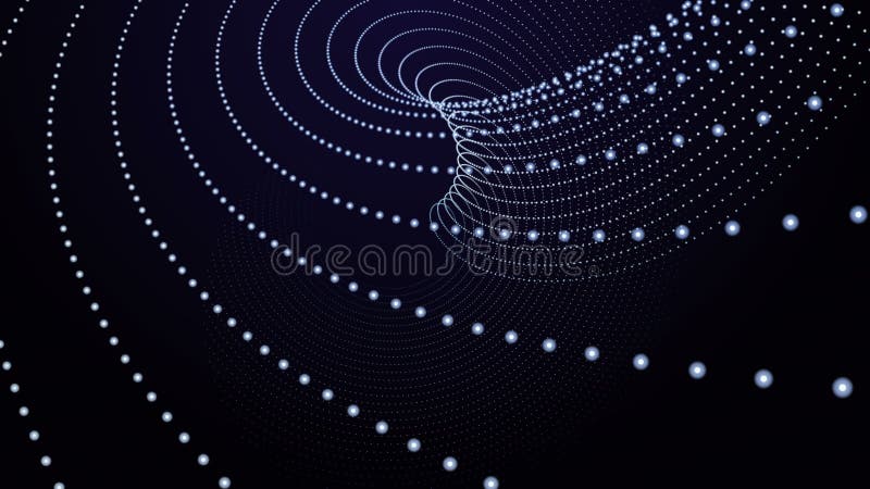 Futuristic Animation with Particle Stripe Wave Object in Slow Motion, 4096x2304 Loop 4K Stock ...