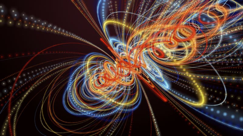 Futuristic Animation with Particle Stripe Wave Object in Slow Motion, 4096x2304 Loop 4K Stock ...