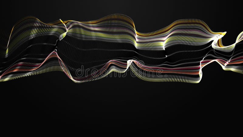 Futuristic Animation with Particle Wave Object in Slow Motion and Space for Text, 4096x2304 Loop ...