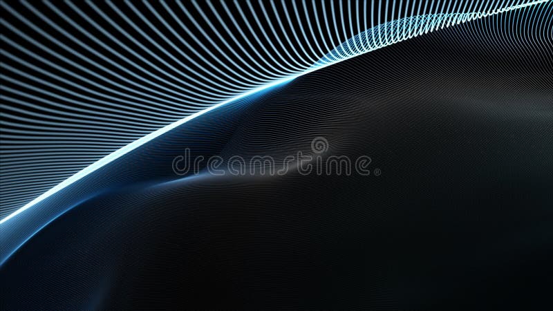 Futuristic Animation with Particle Wave Object in Slow Motion and Space for Text, 4096x2304 Loop ...